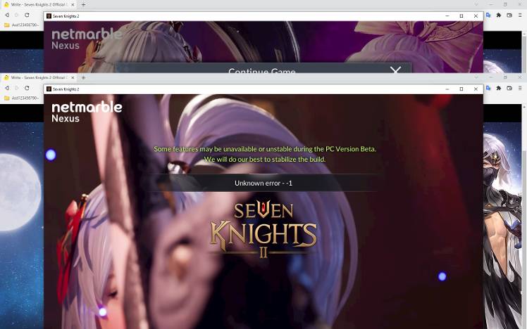 Unknow Error -403 , Unknown Error --1 - Seven Knights 2 Official Community