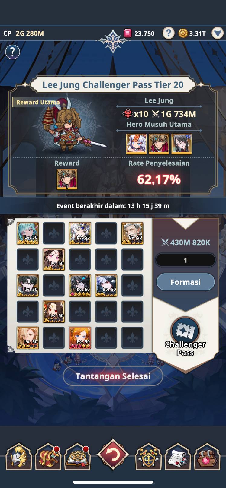 Lee jung 20 pass - Seven Knights Idle Adventure