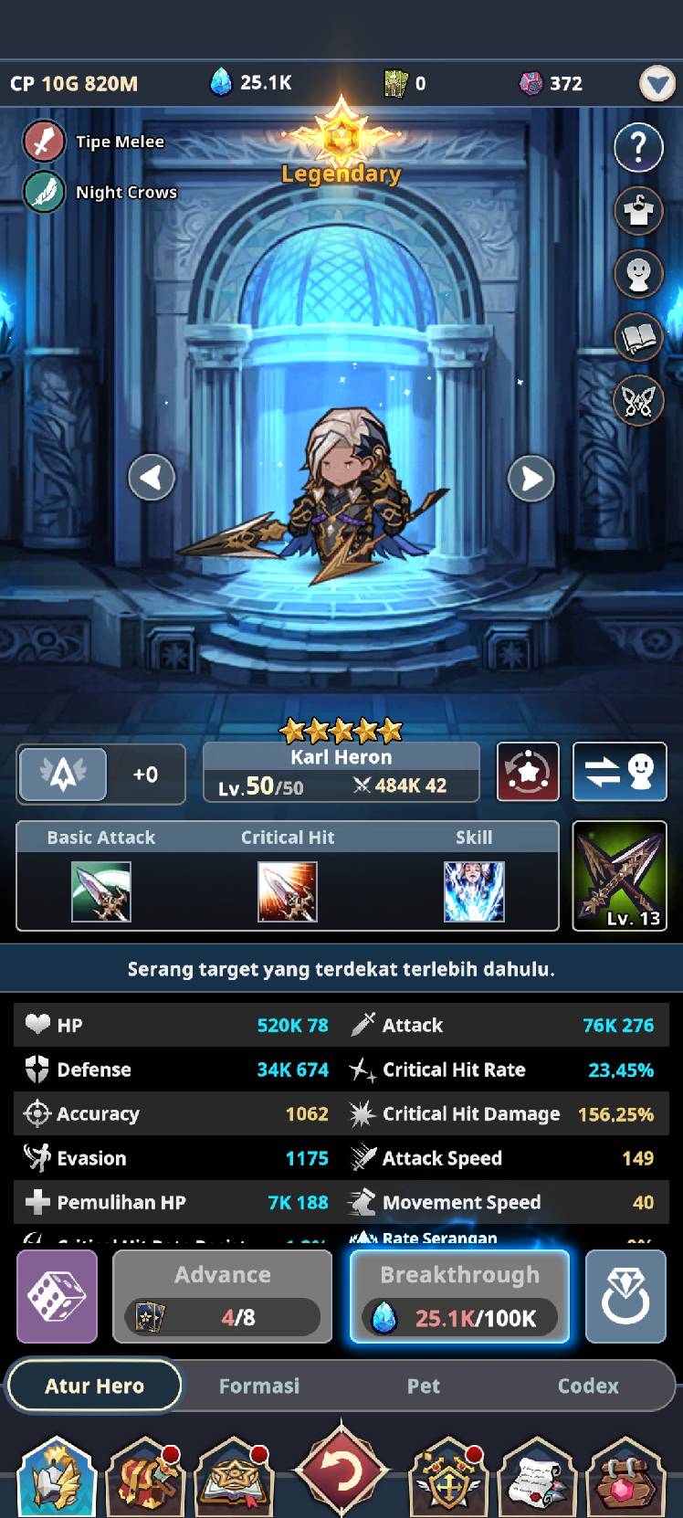 Sunraku Karl heron - Seven Knights Idle Adventure