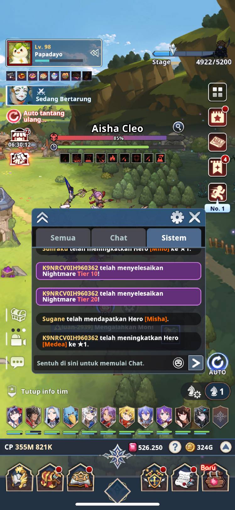 New server D-6 . Nightmare? Server ID162 - Seven Knights Idle Adventure