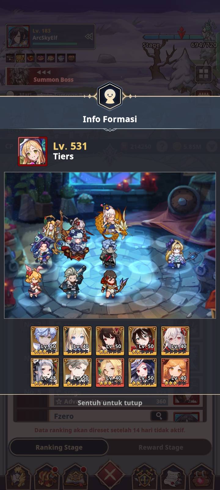 Cheat/MOD, max essense ID - 74 - Seven Knights Idle Adventure