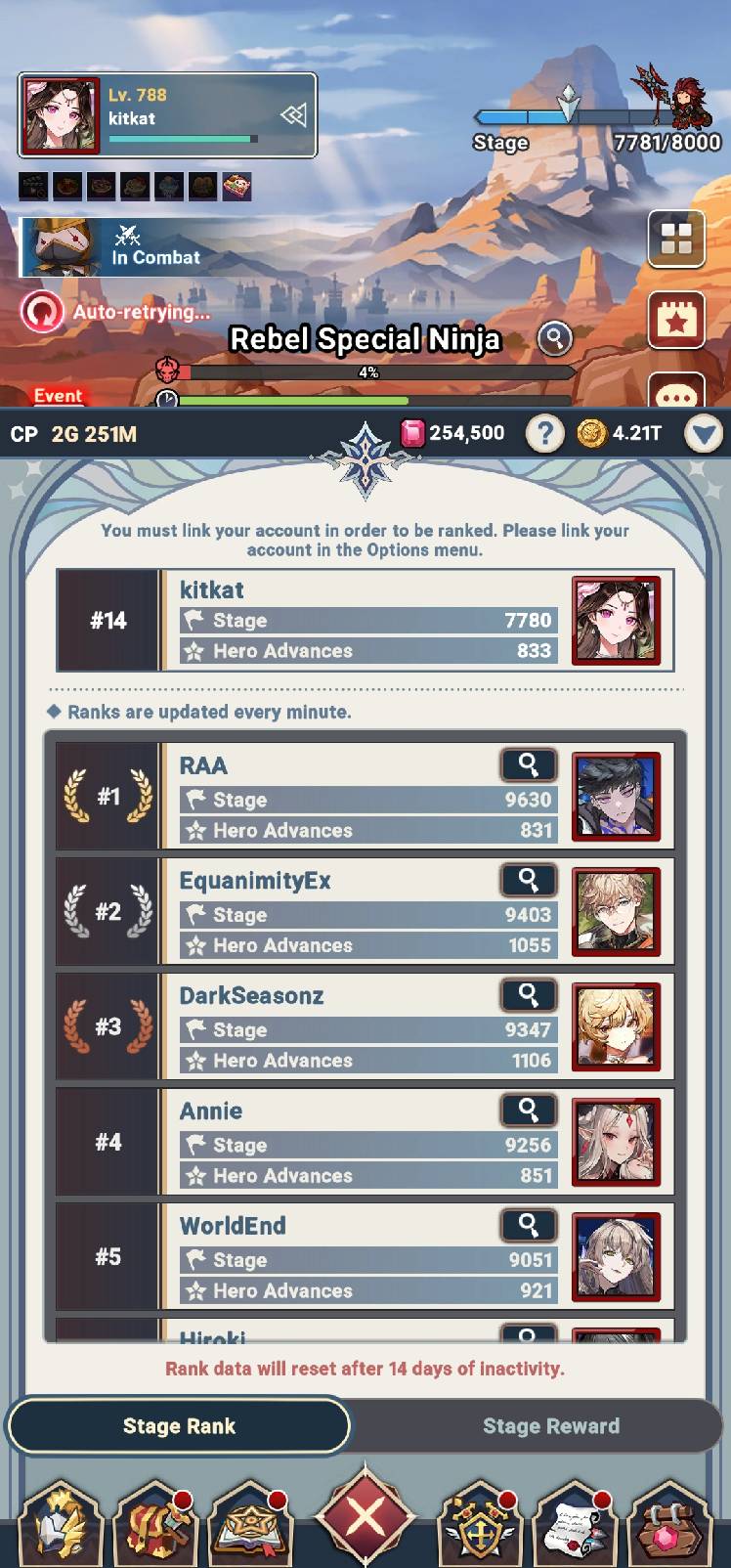 Ban cheater in EN331 - IGN: RAA - Seven Knights Idle Adventure