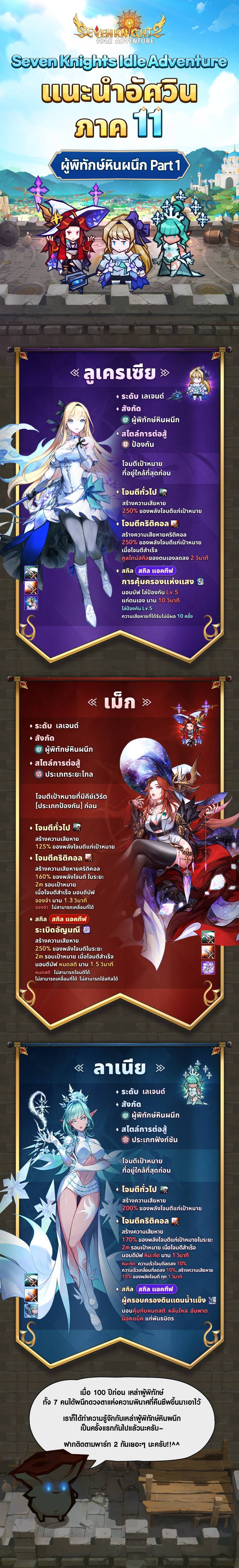 Seven Knights Idle Adventure แนะนำอัศวิน: ภาค 11 - Seven Knights Idle Adventure
