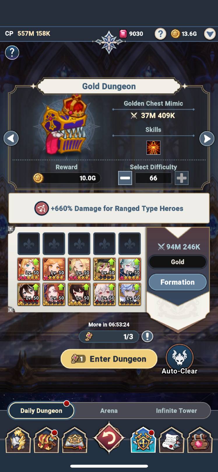 Gold Dungeon Formation - Seven Knights Idle Adventure