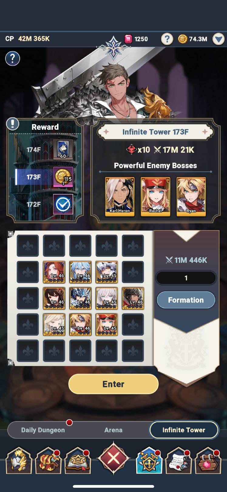 infinite tower formation - Seven Knights Idle Adventure