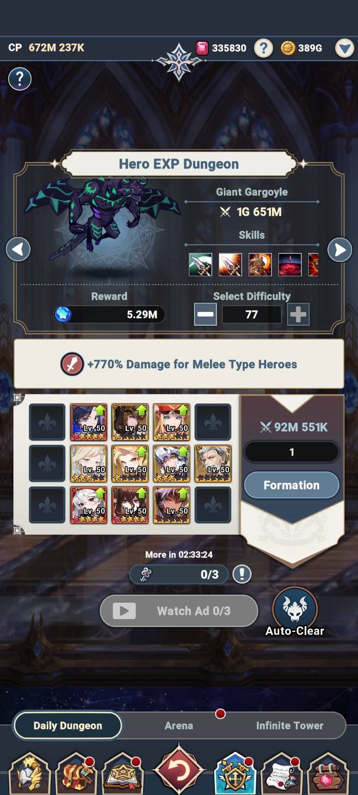 Hero exp dungeon f2p - Seven Knights Idle Adventure