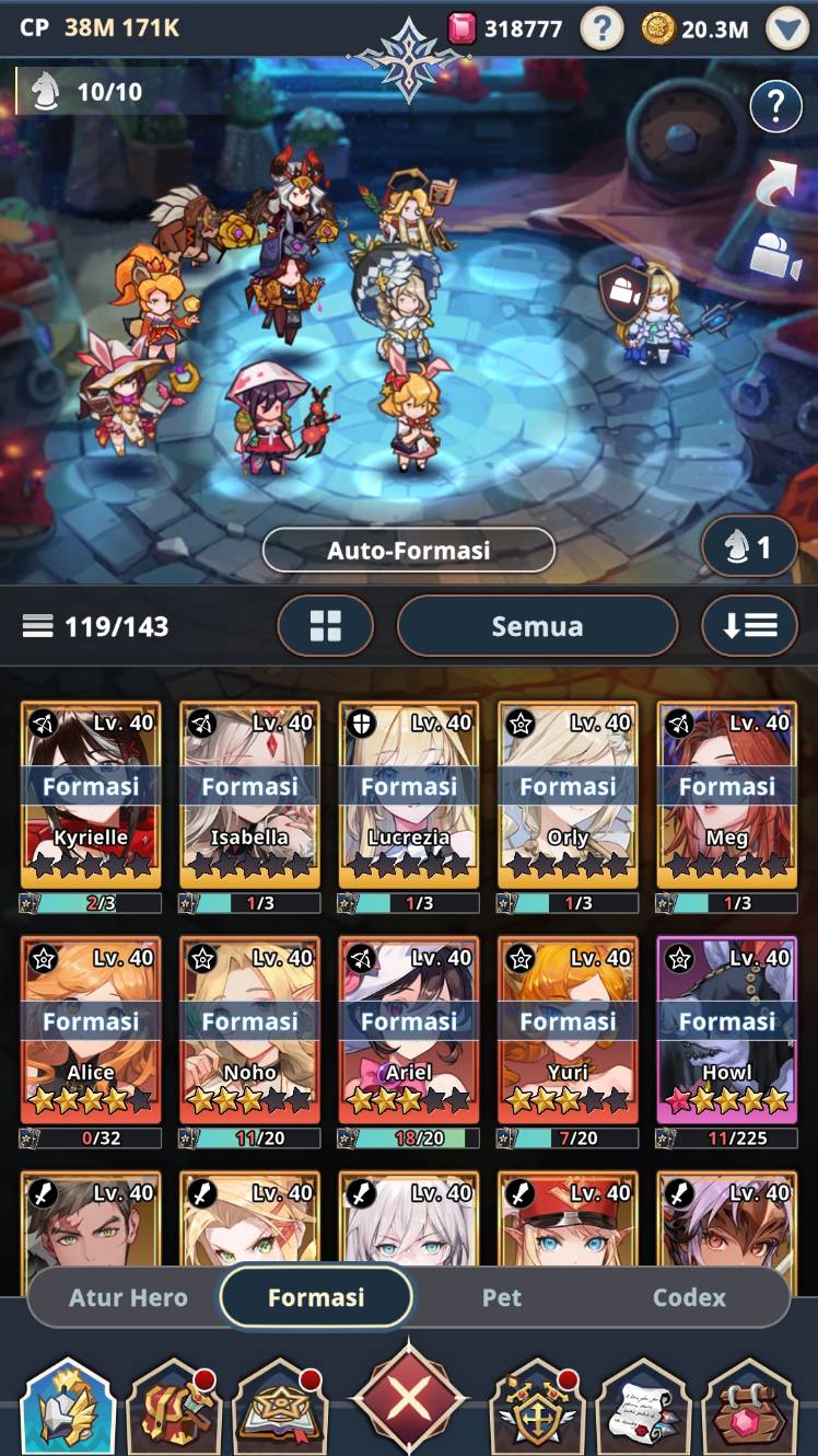 Lineup formation - Seven Knights Idle Adventure