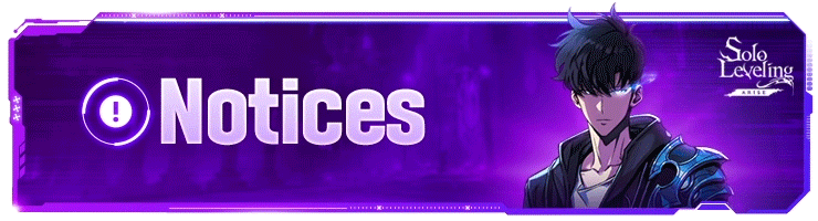 9/3 (Wed) Server Patch Notice [Completed] - Solo Leveling:ARISE