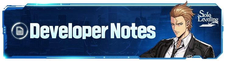 Developer Note: New Rules of Combat - Solo Leveling:ARISE