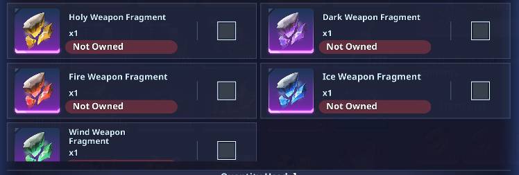 Weapon fragment drops - Solo Leveling:ARISE