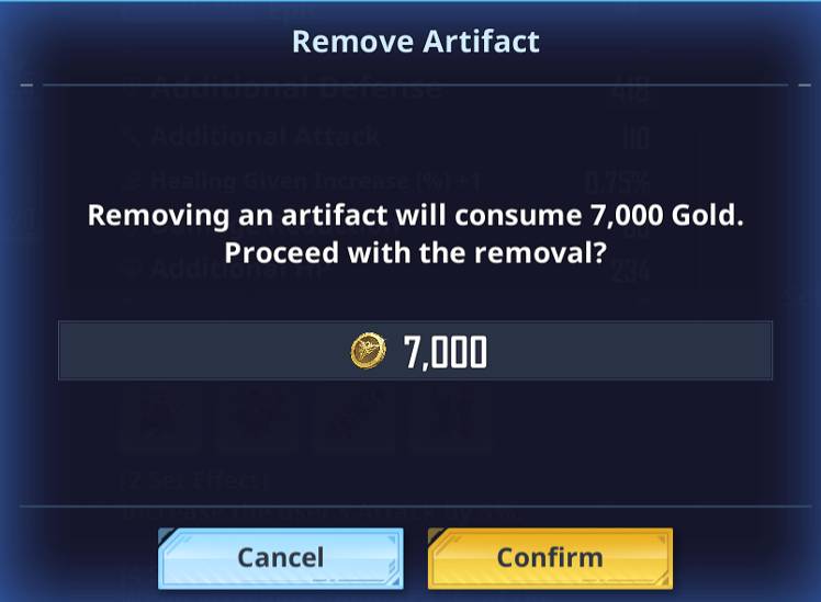 Removing Artifact costs gold fr?? - Solo Leveling:ARISE