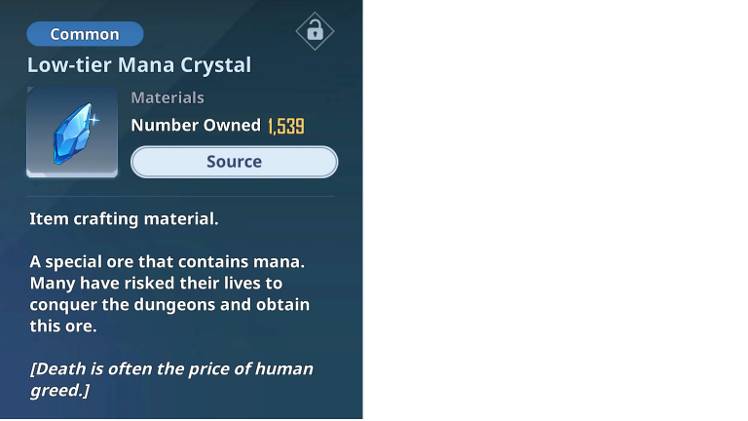 Low-tier Mana Crystal purpose? - Solo Leveling:ARISE