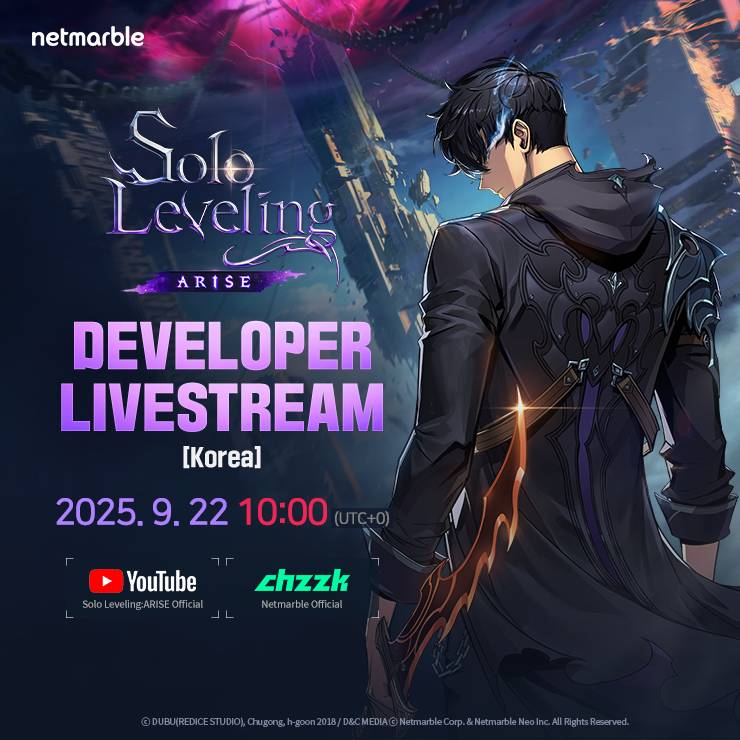 9/22 (Mon) Developer Livestream Announcement - Solo Leveling:ARISE