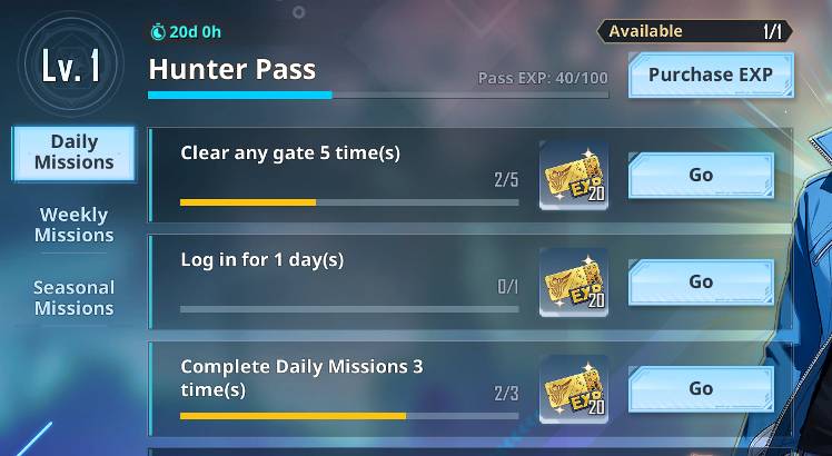 Hunter pass not recognising log in or gate clears - Solo Leveling:ARISE