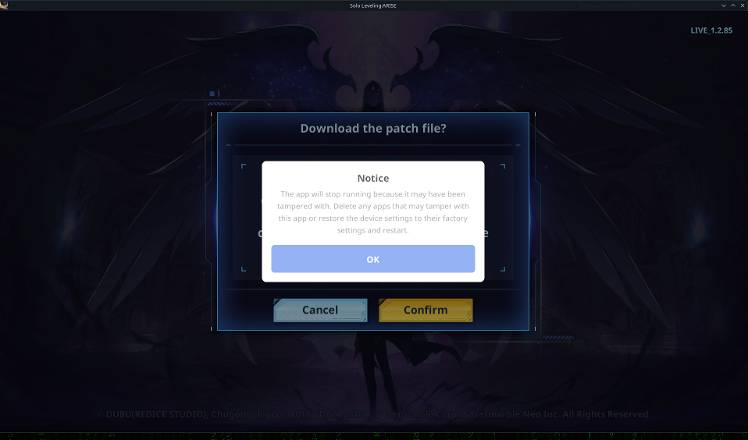 After the update on 31/07, I cannot log into the game. - Solo Leveling:ARISE