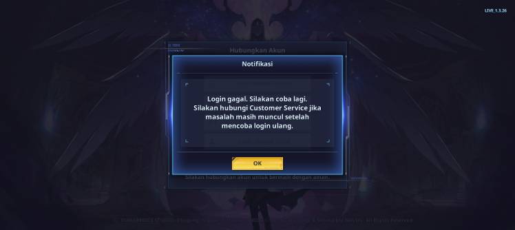 Masalah tidak bisa login - Solo Leveling:ARISE
