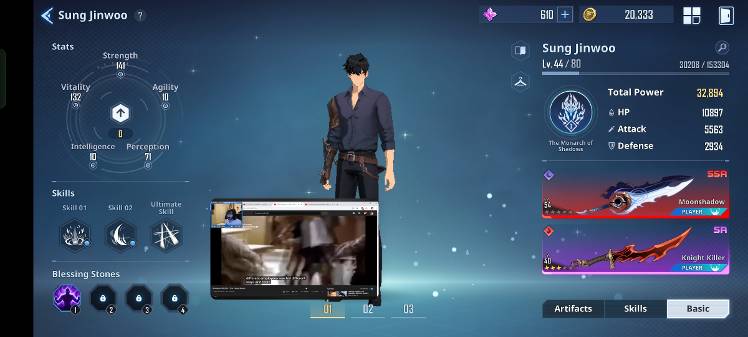 What's a good stat for a level 44 player please help (watching moist ...