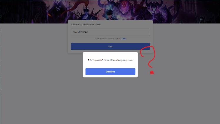 Codes issues - Solo Leveling:ARISE