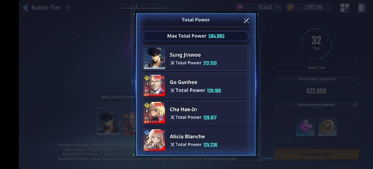 Battle tier and other hunter menus calculate total power differently ...