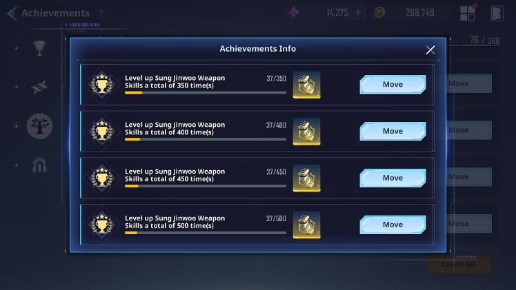 Mana Power Extract from your achievement rewards - Solo Leveling:ARISE