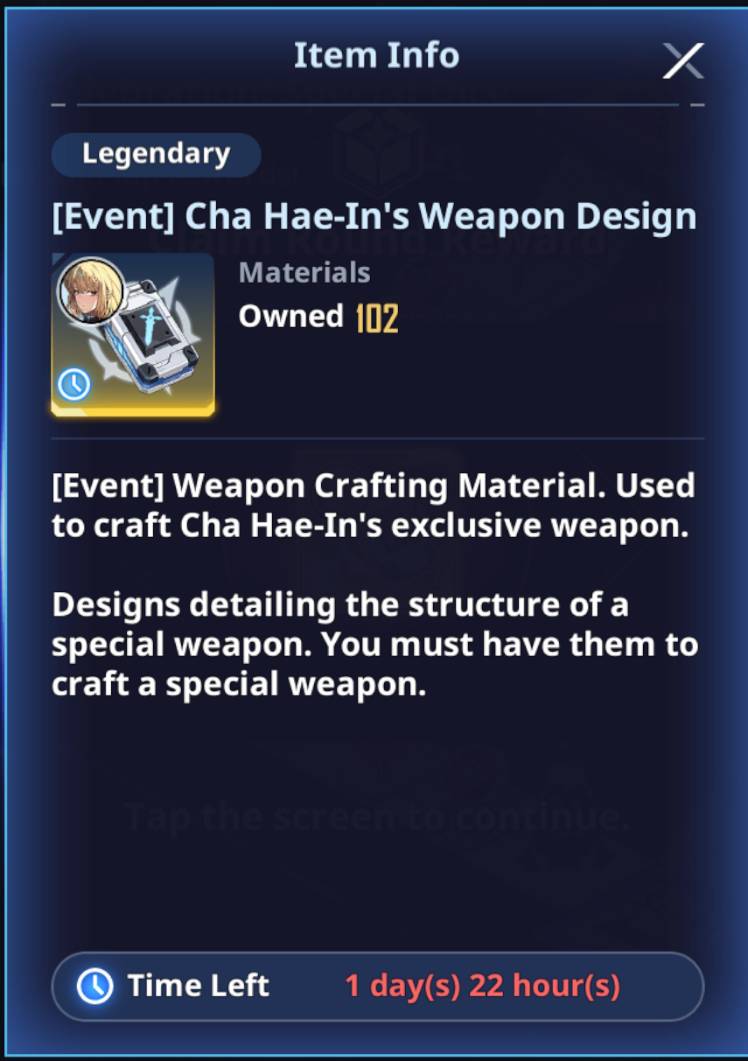 Cha Hae-In's sword, finally got some materials to work with! - Solo ...