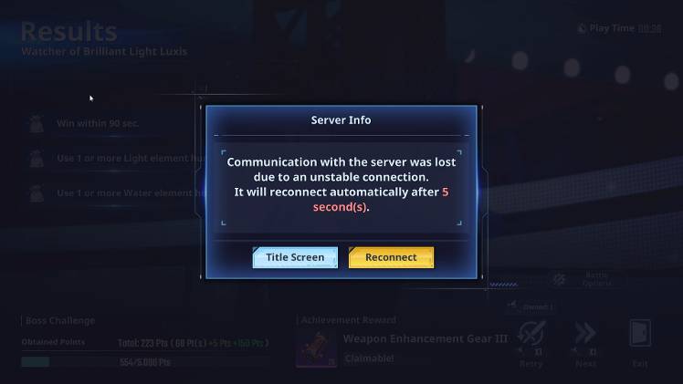 Server Communication Problem - Solo Leveling:ARISE