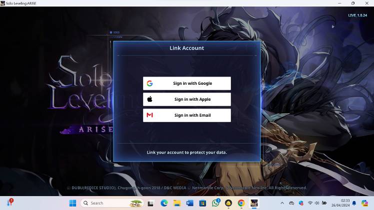 Stuck in Login - Solo Leveling:ARISE