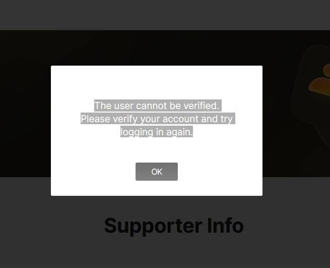 User cannot be verified - Solo Leveling:ARISE
