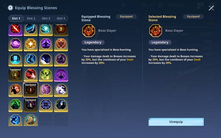 Which legendary blessing stones to use - Solo Leveling:ARISE