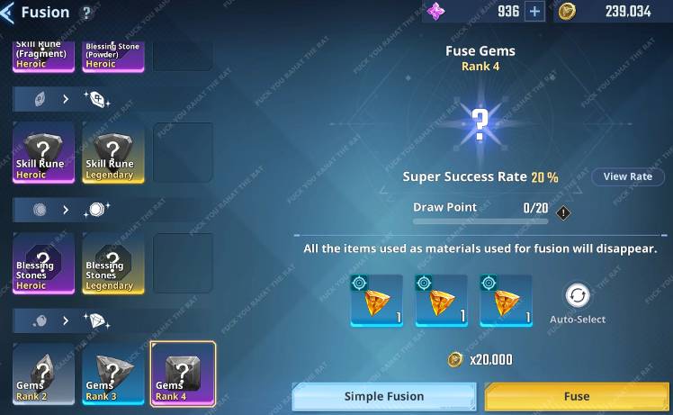 Gem Fusion, what to know before Fusing Gems! - Solo Leveling:ARISE