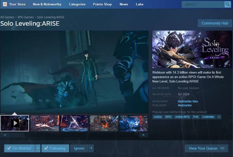 Steam Wishlist - Solo Leveling:ARISE