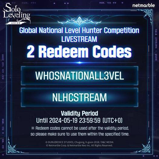 NEW COUPON CODE - Solo Leveling:ARISE