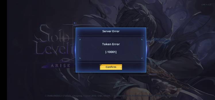 Token-error - Solo Leveling:ARISE