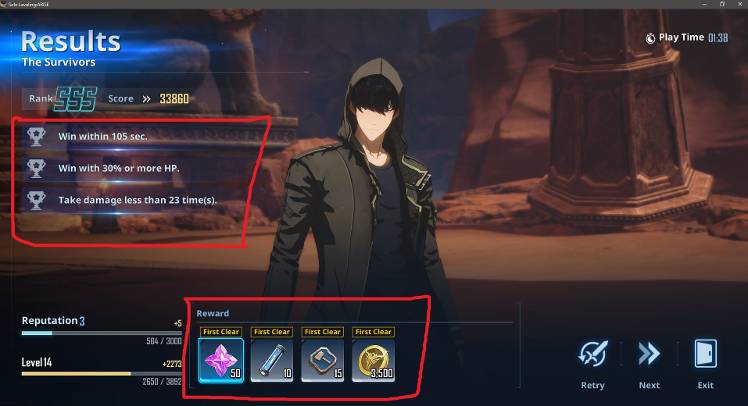 mission rewards error - Solo Leveling:ARISE