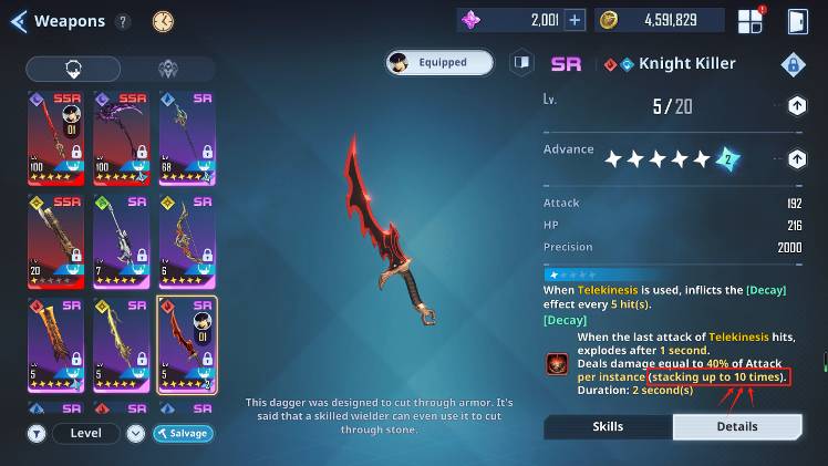 Bugs related to Knight Killer - Solo Leveling:ARISE