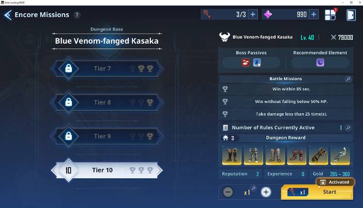 Encore Mission bug - Solo Leveling:ARISE