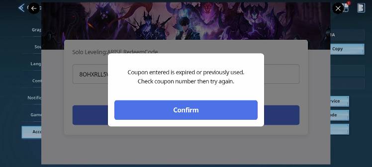creator support codes not working - Solo Leveling:ARISE
