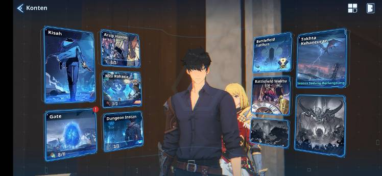 Menu Konten - Solo Leveling:ARISE