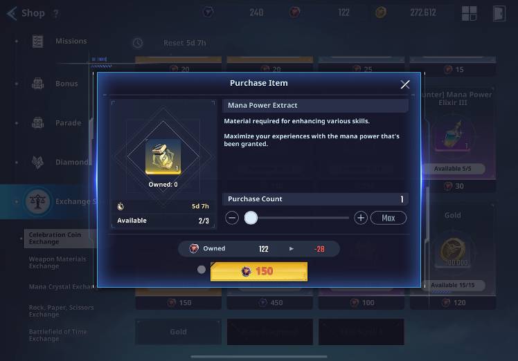Please, make Mana Power Extract easier to get. - Solo Leveling:ARISE