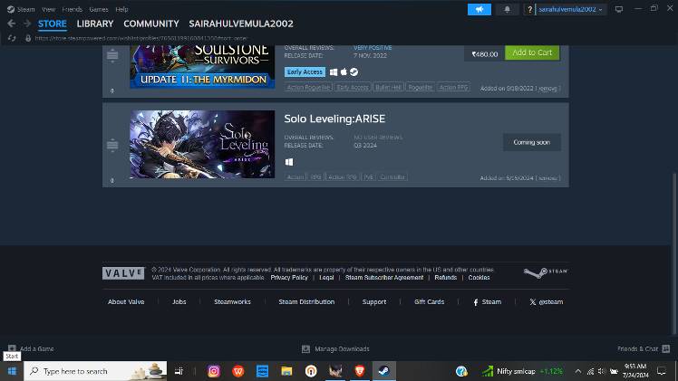 steam whitelist - Solo Leveling:ARISE