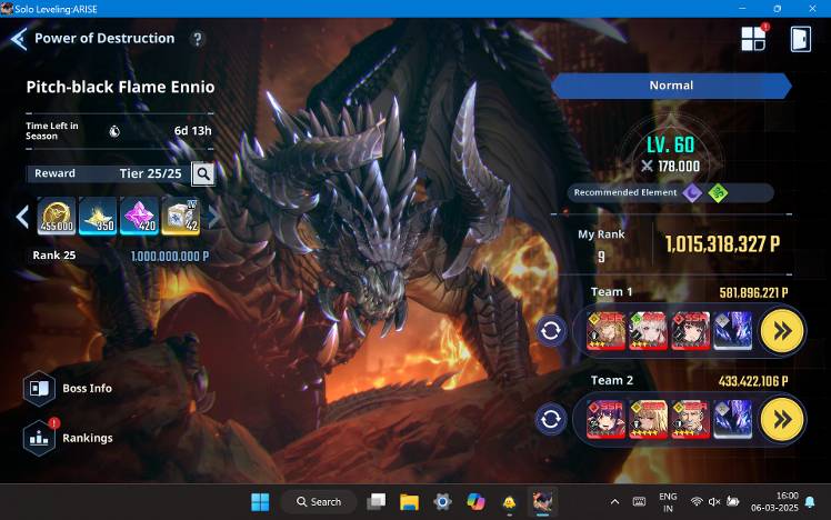 Finally hit 1B damage!! - Solo Leveling:ARISE