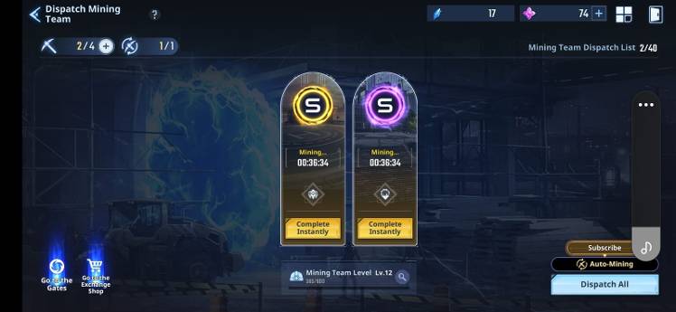 EXP Bar for mining team level bug - Solo Leveling:ARISE