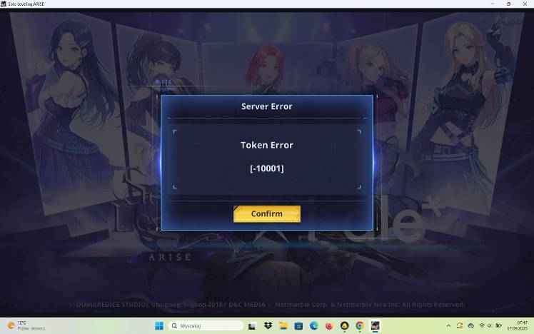 unable to login - Solo Leveling:ARISE