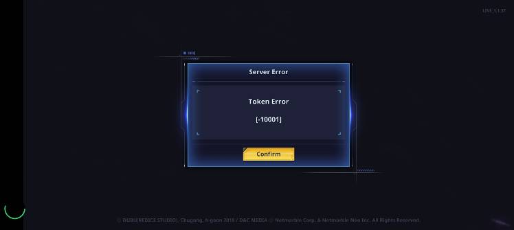 Token error - Solo Leveling:ARISE