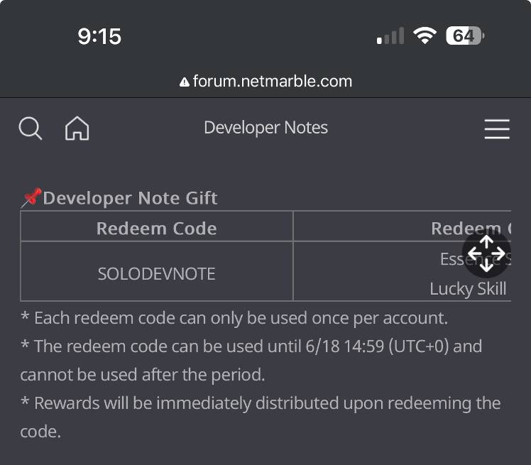 Cannot redeem code - Solo Leveling:ARISE
