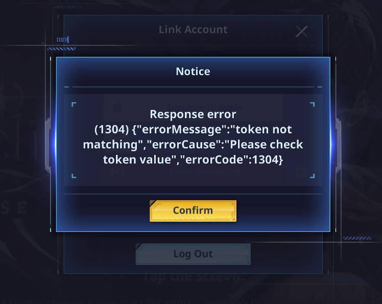 Token Value Error - Solo Leveling:ARISE