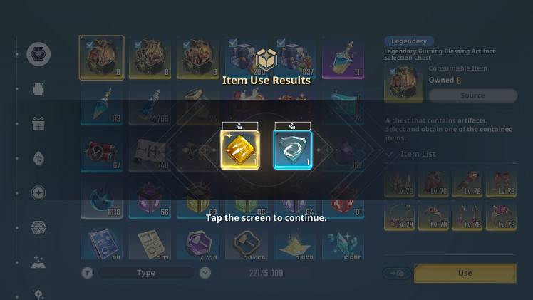 Getting a New Legendary Rune from he Rune chest vol. 1 from advancing ...
