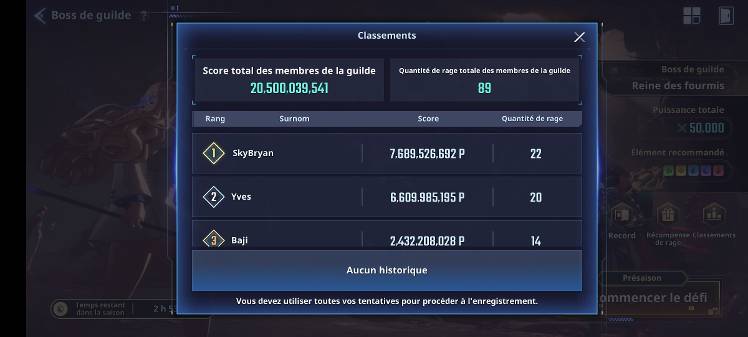 Bug boss de guilde - Solo Leveling:ARISE