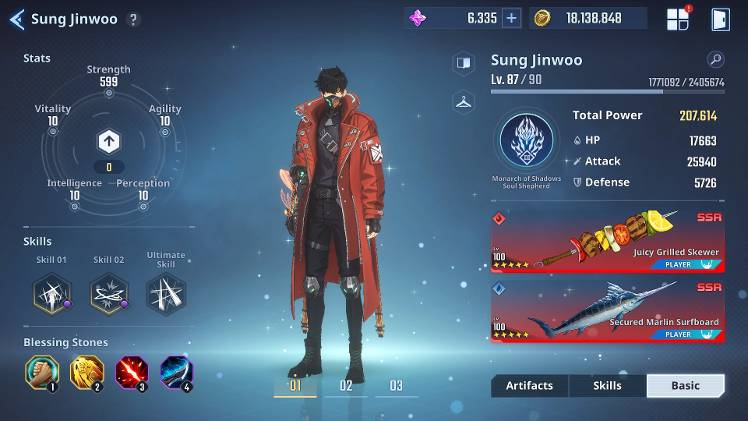 Guide for Artifact crafting stats curse set 8X for Jinwoo. - Solo ...