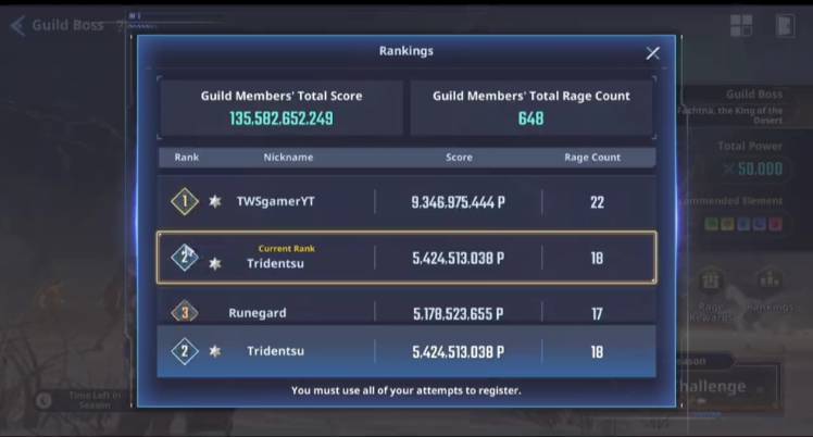 GUILD LEVEL 7 RC REQUIRED 14-16 - Solo Leveling:ARISE